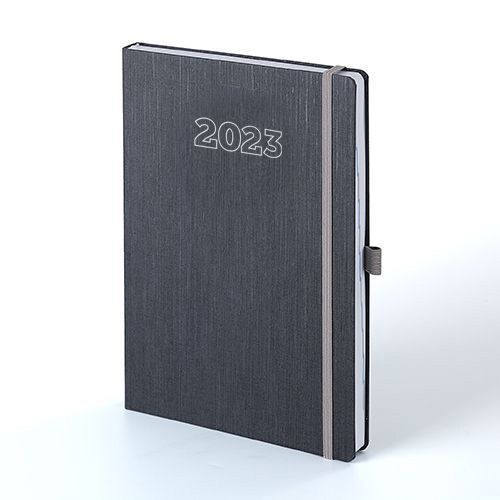 Rokovnik, planer s kalendarom Glasgow, B5, crni - Tovedo